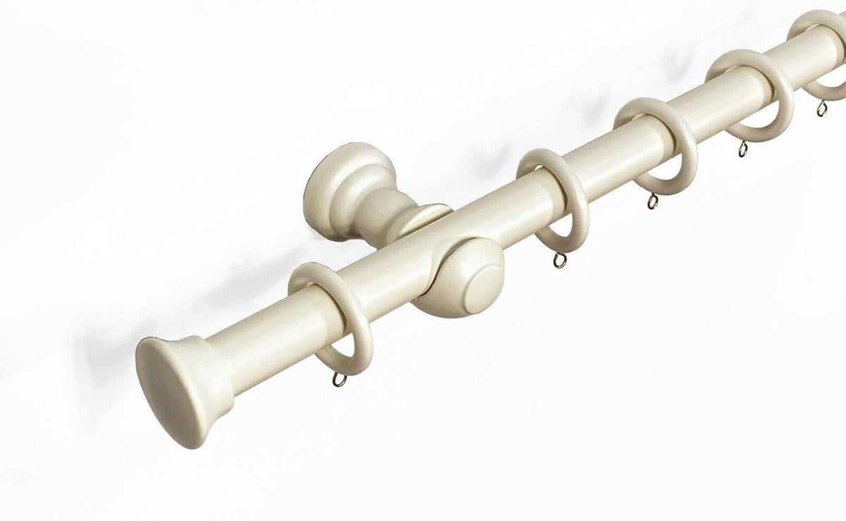 28 mm Wooden Fixed Length Curtain Pole - Chalk Stopper