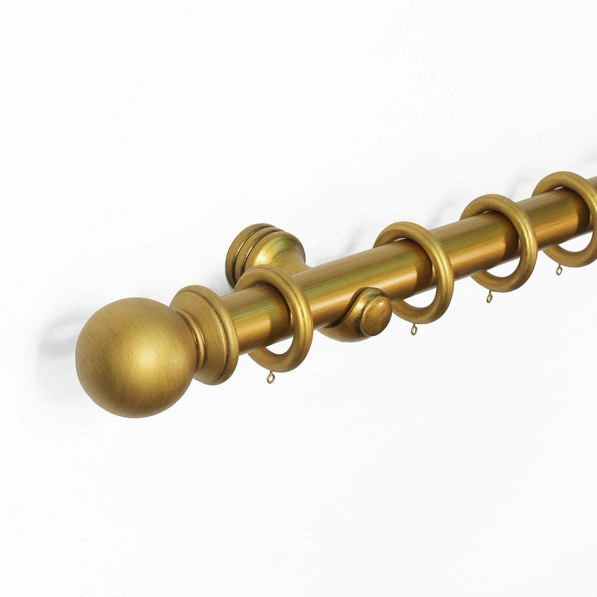 50 mm Gold Wooden Curtain Poles Easy Fit